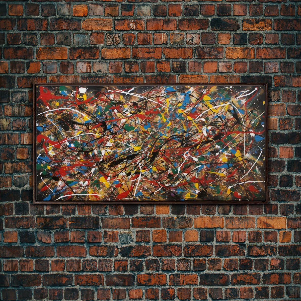 Jackson pollock Style Canvas Print Jackson Pollock Style Abstract Pain