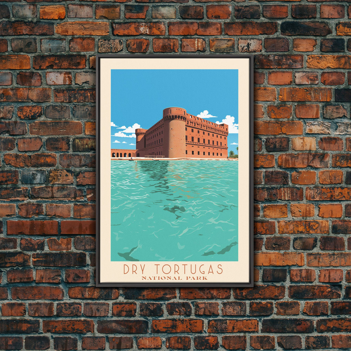 Dry Tortugas National Park Travel Poster Print, Canvas Print Wall Art,