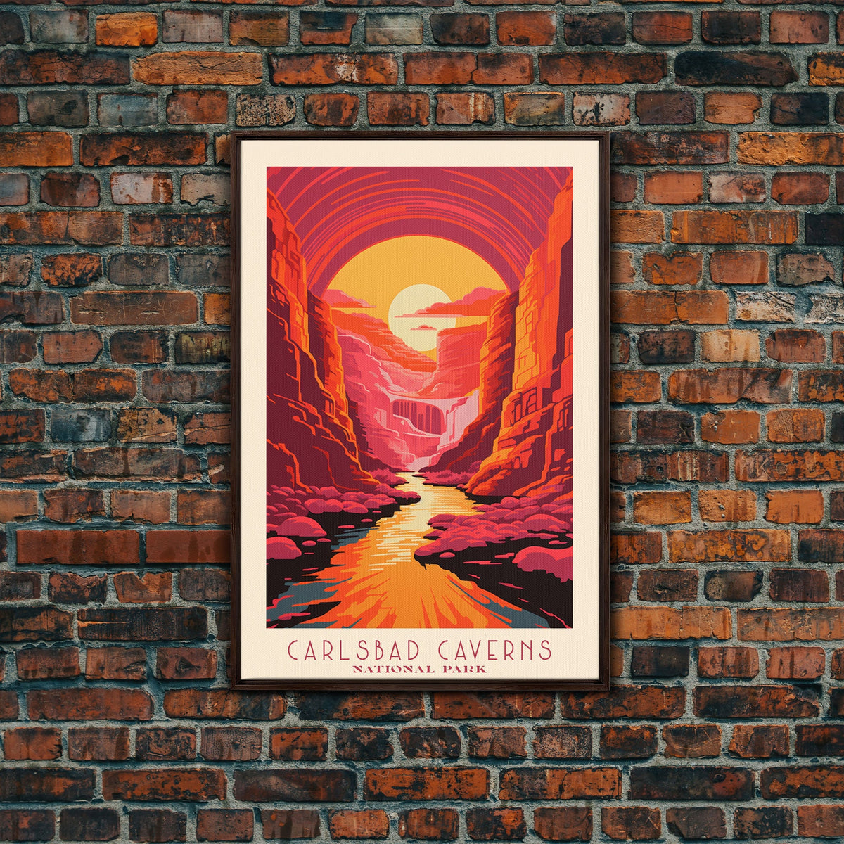 Carlsbad Caverns National Park New Mexico Travel Art, National Park Pr
