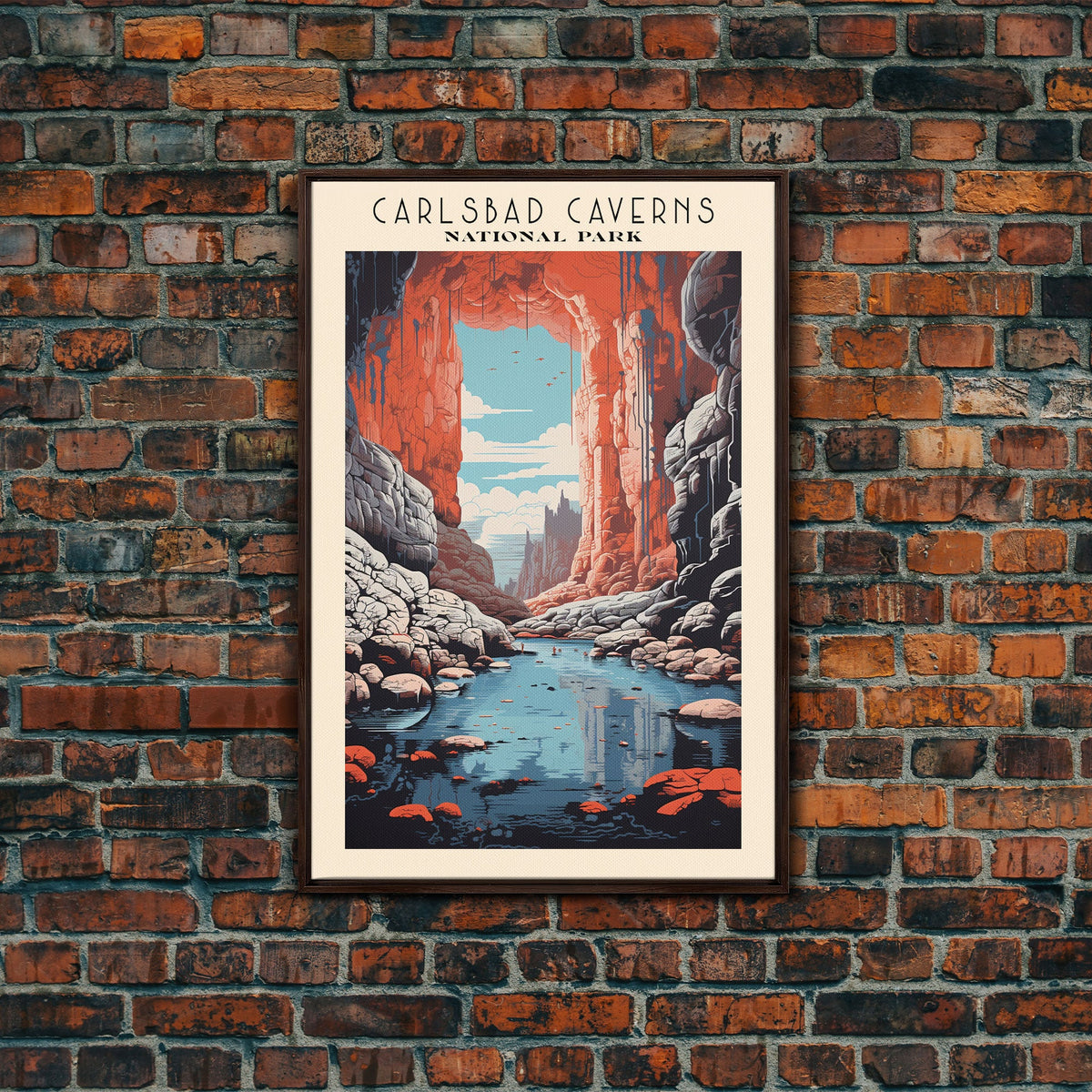 Carlsbad Caverns National Park New Mexico Travel Art, National Park Pr