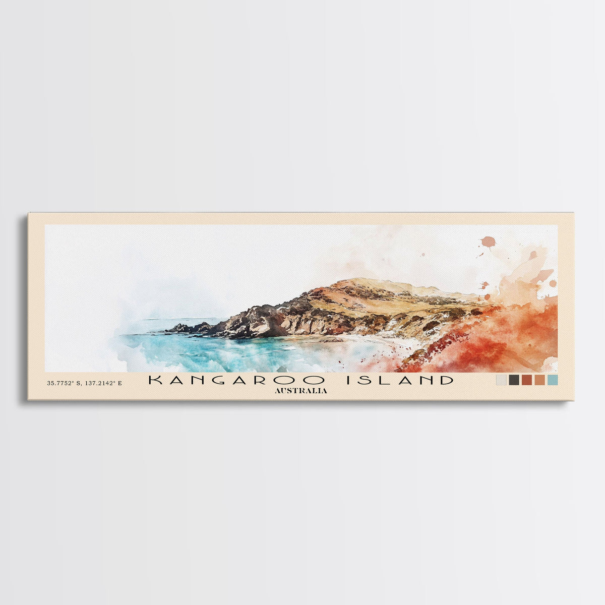 Kangaroo Island, Australia Watercolor Beach Print, Vacation Gift, Aust