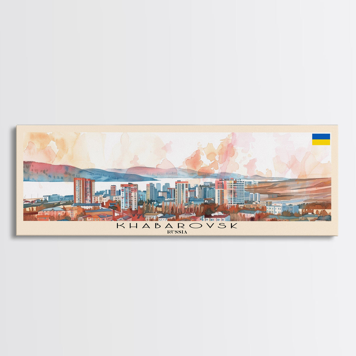 Khabarovsk Russia Travel Art, City Art, Framed Canvas Print or Metal W