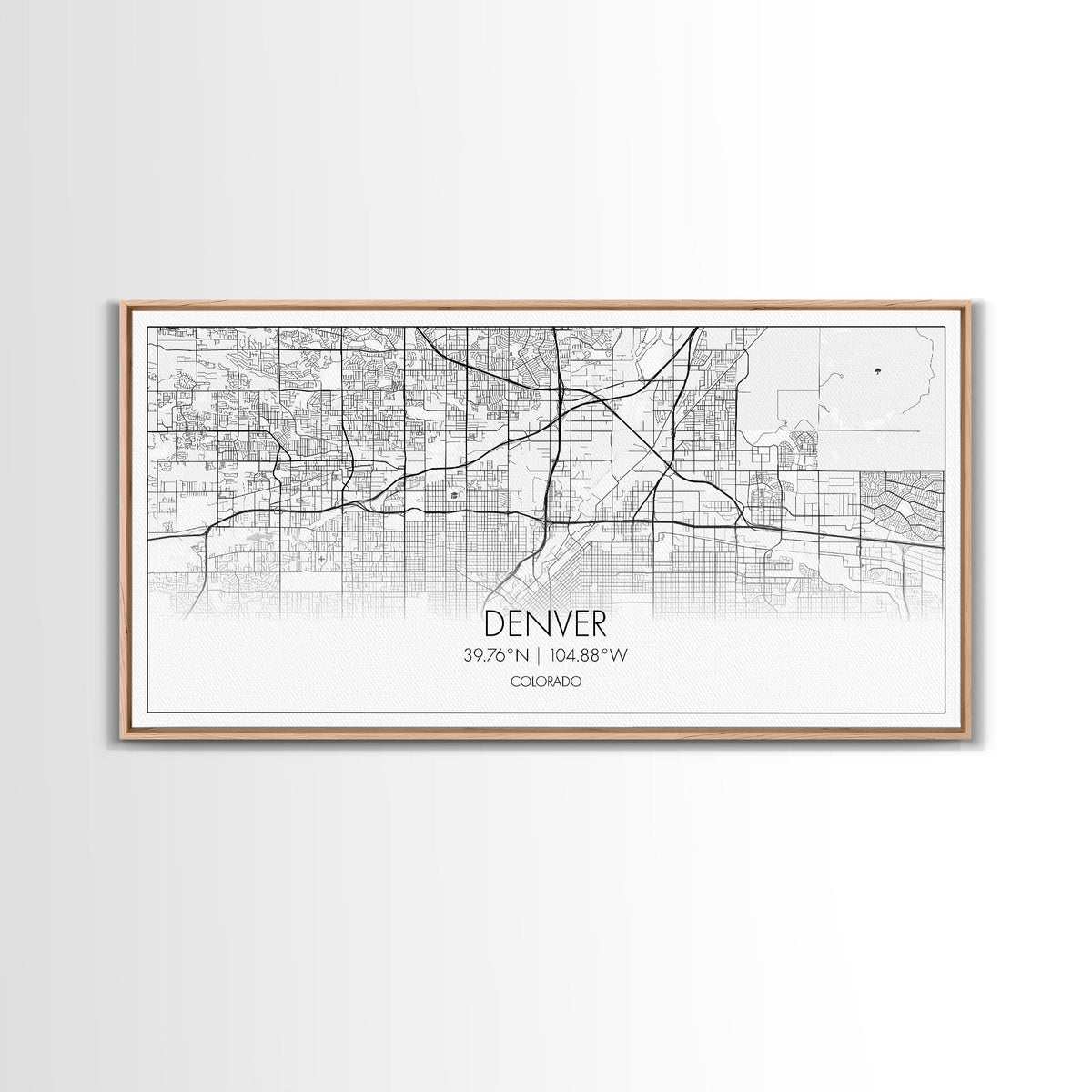 Denver Street Map, Colorado Map, Map Print, Minimalist Art, Wall Art,