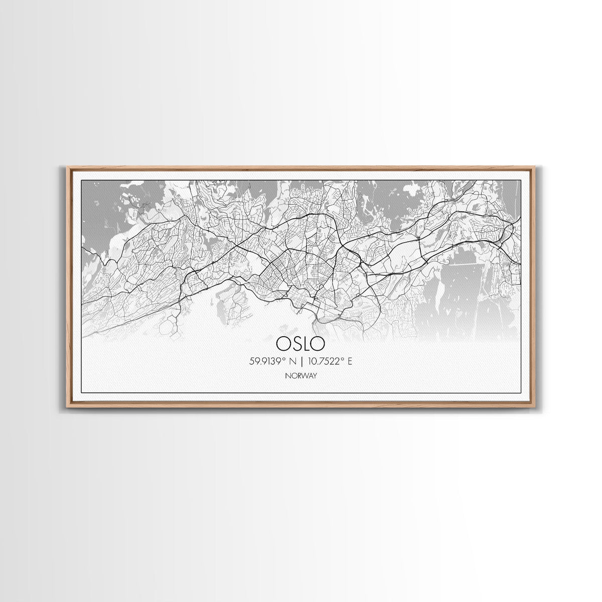 Oslo City Map, Norway Art, Map Print, Minimalist Wall Art, Wall Art, C