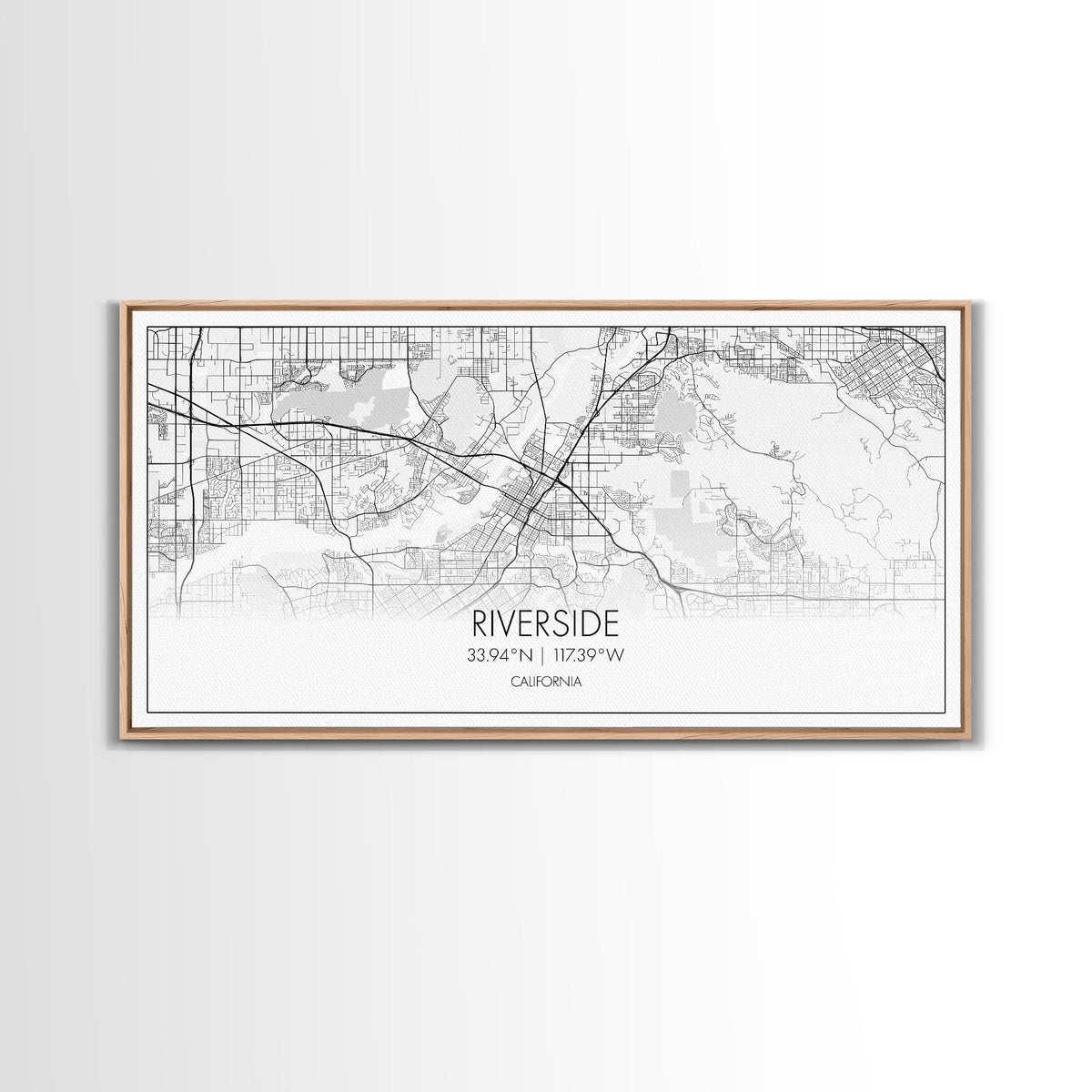 Riverside City Map, California Art, Map Print, Minimalist Wall Art, Wa