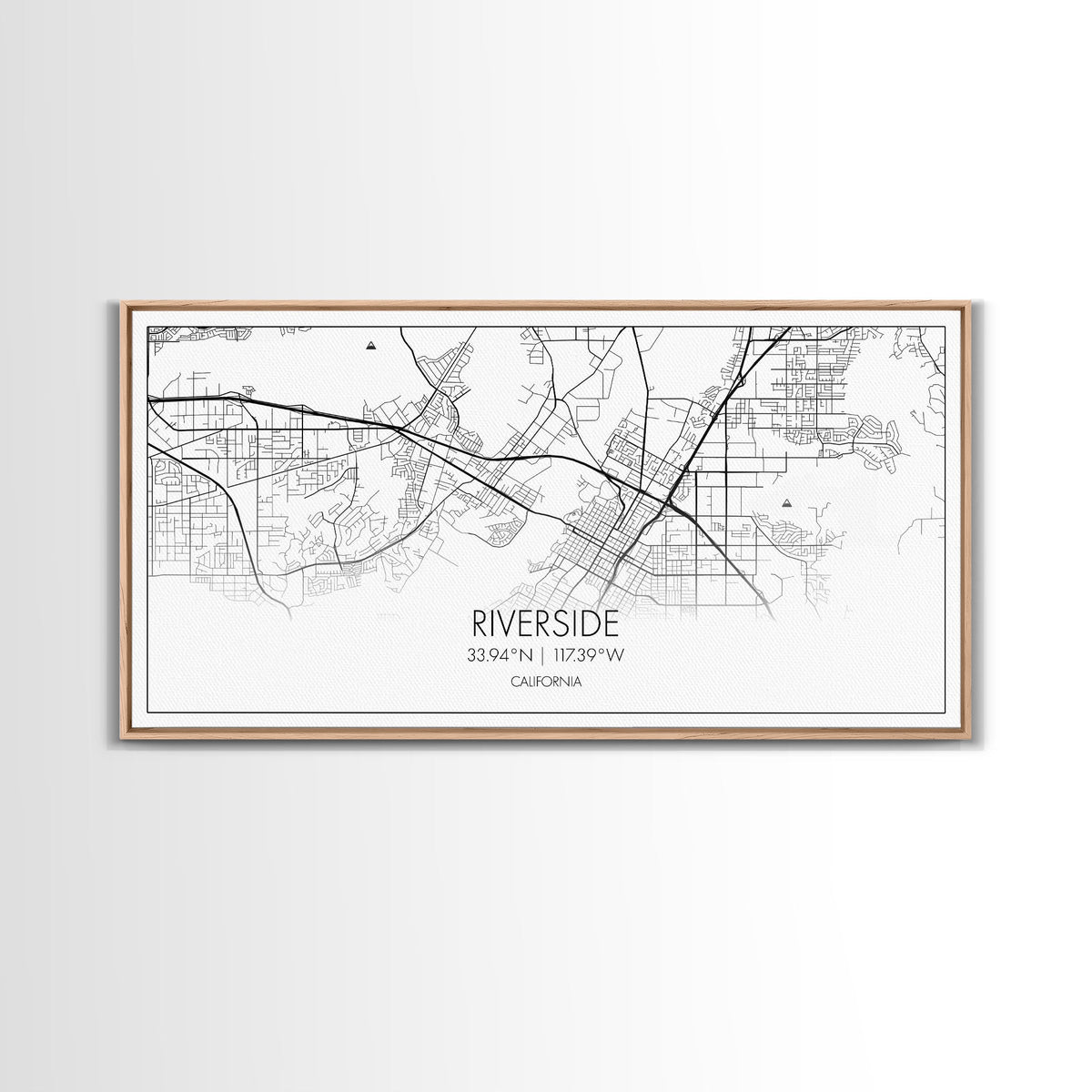 Riverside City Map, California Art, Map Print, Minimalist Wall Art, Wa