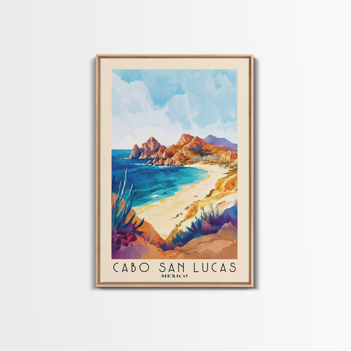 Cabo San Lucas, Mexico Watercolor Print, Vacation Gift, Mexico Wall Ar