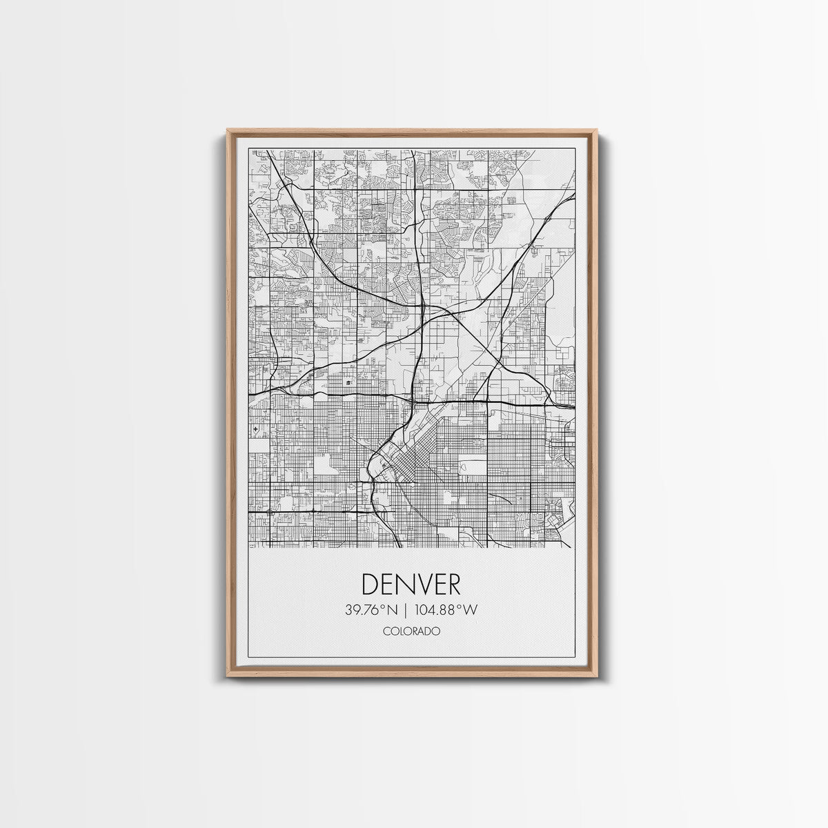 Denver Street Map, Colorado Map, City Map Art, Minimalist Art, Wall Ar