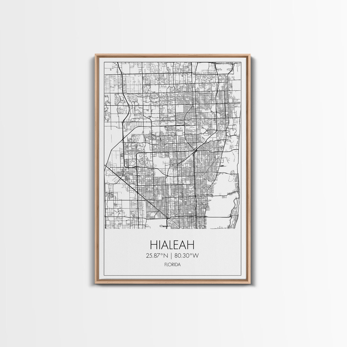 Hialeah Street Map, Nevada Map, City Map Art, Minimalist Wall Art, Wal