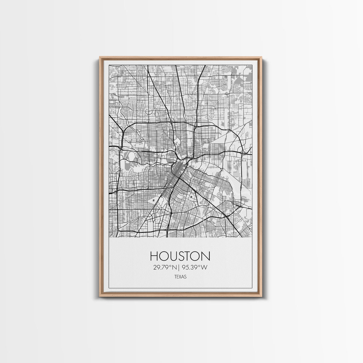 Houston Street Map, Texas Map, ity Map Art, Minimalist Art, Wall Art,