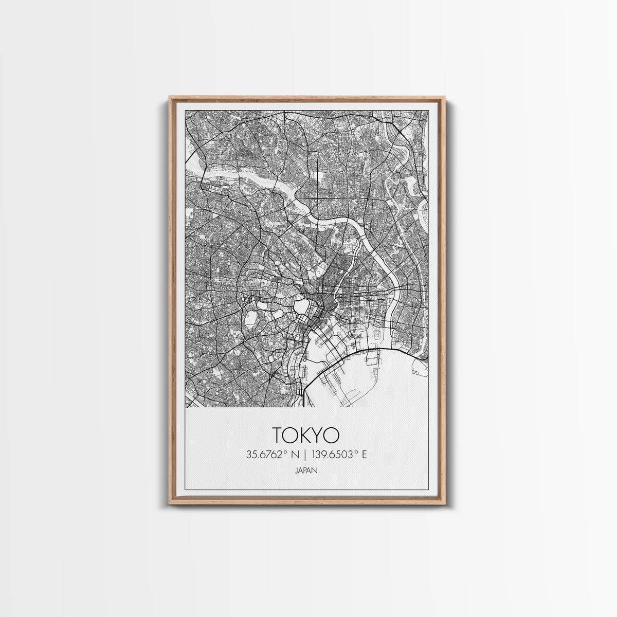 Tokyo Street Map, Japan Map, Asia City Map Print, Modern Wall Art, Wal