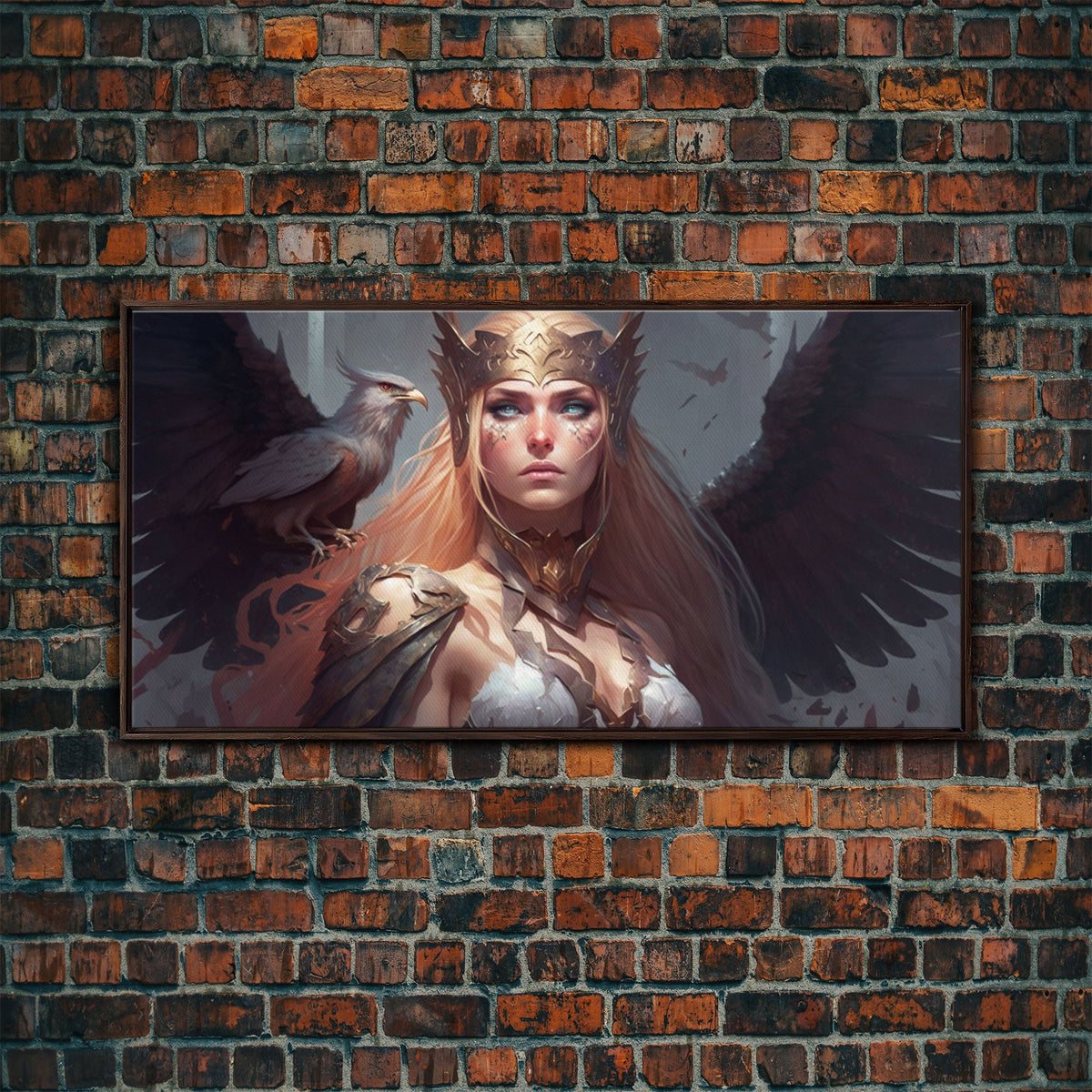 Lady Freya, Nordic / Norse Mythology Art, Framed Canvas Print, Norse G