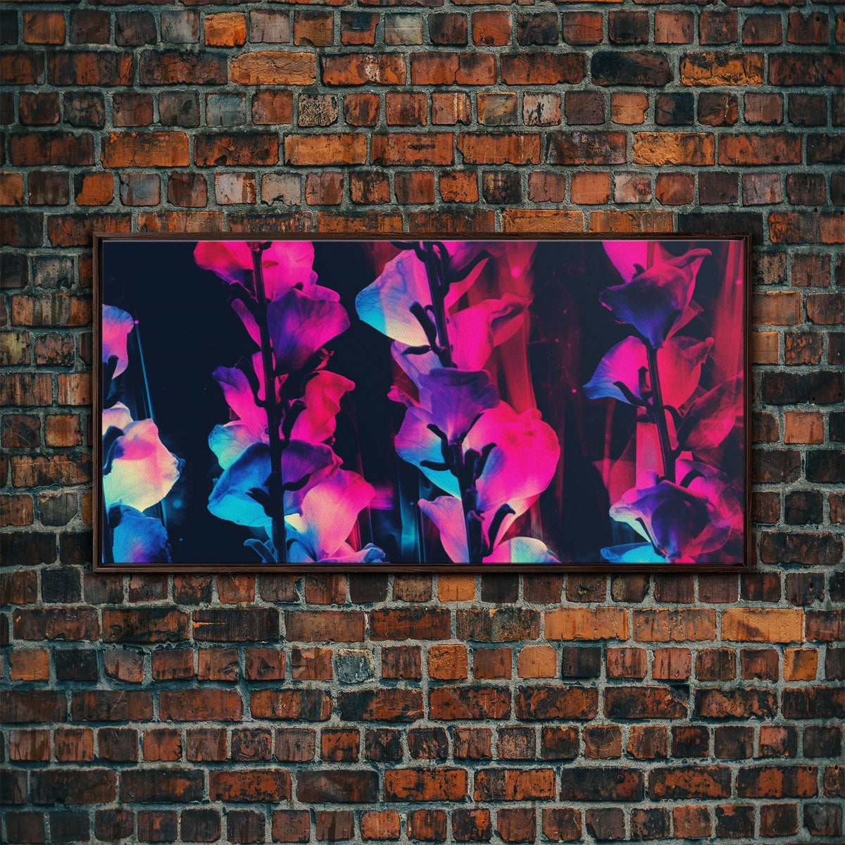 Abstract Flowers Wall Decor, Floral Wall Art, Nature Print, Panoramic