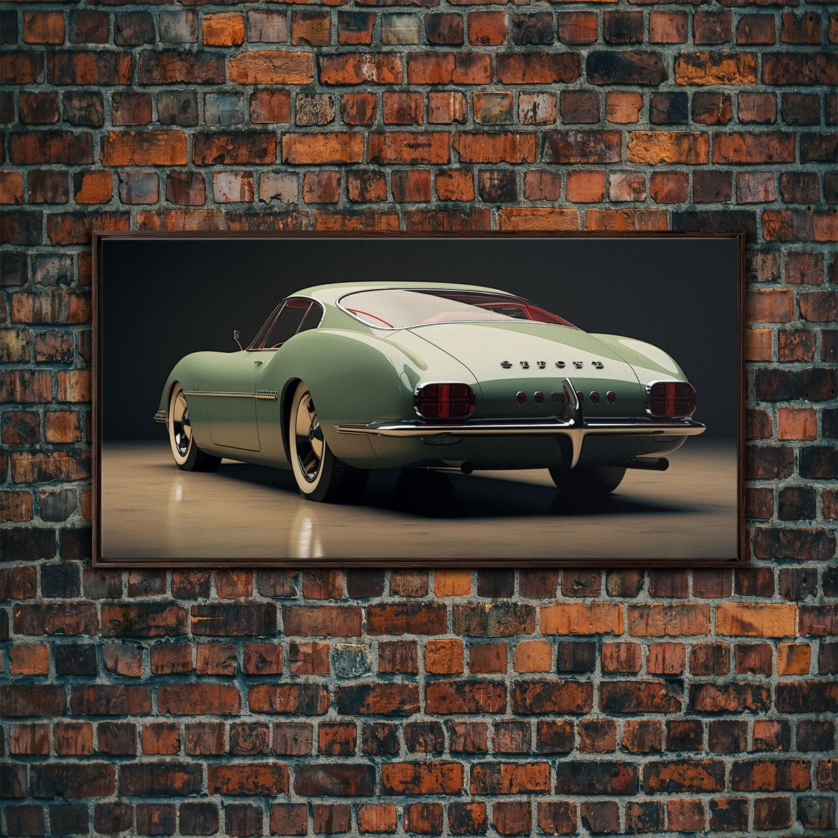 Classic Car Wall Art, Car Art, Automotive Art, Panoramic Art, Wall Art