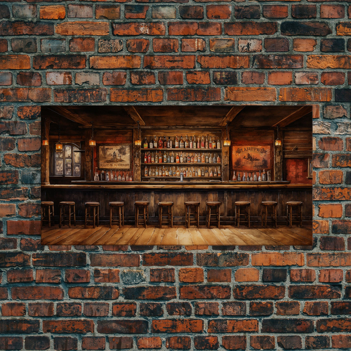 Prohibition Wall Art, Saloon Wall Art, Western Art, Canvas Print, Wall