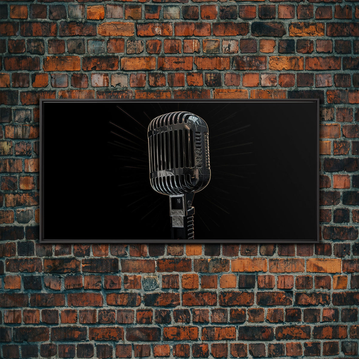 Vintage Microphone Wall Decor, Mic Wall Art, Retro Wall Art, Minimalis