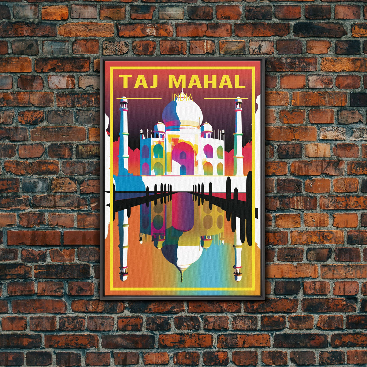 Taj Mahal Wall Art, India Poster, India Wall Print, Yamuna River, Trav