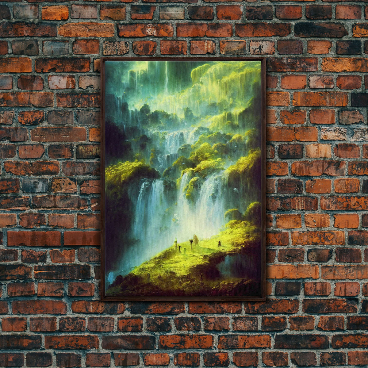 High Fantasy RPG concept art, Fantasy Landscape, Framed Canvas Print,