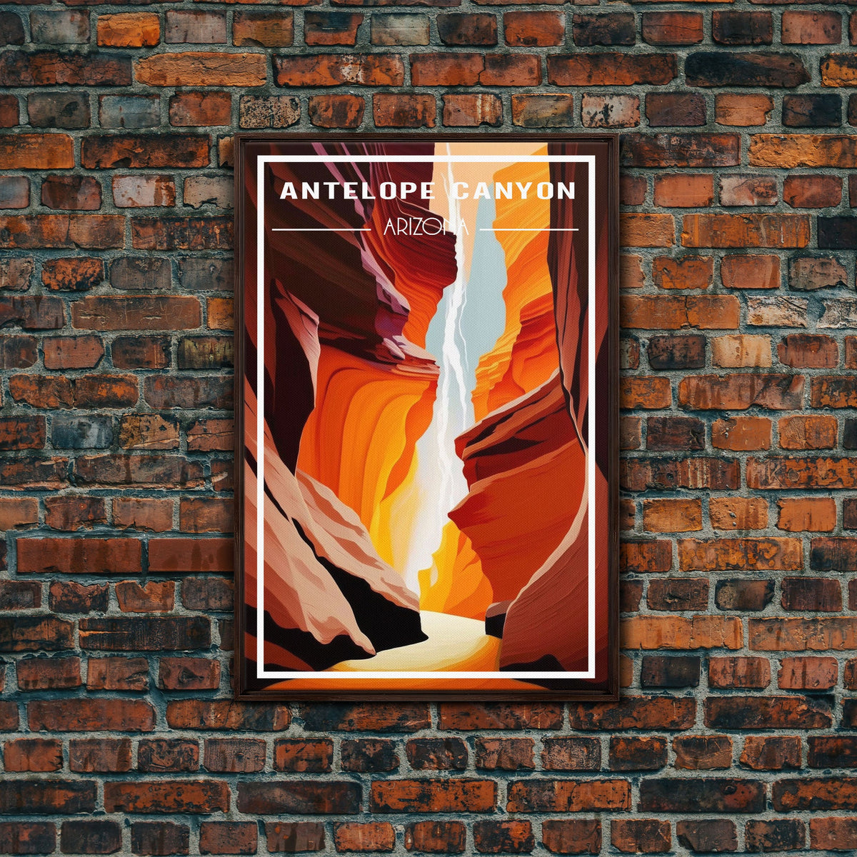 Arizona Artwork, Arizona Poster, Antelope Canyon, Travel Wall Print, T