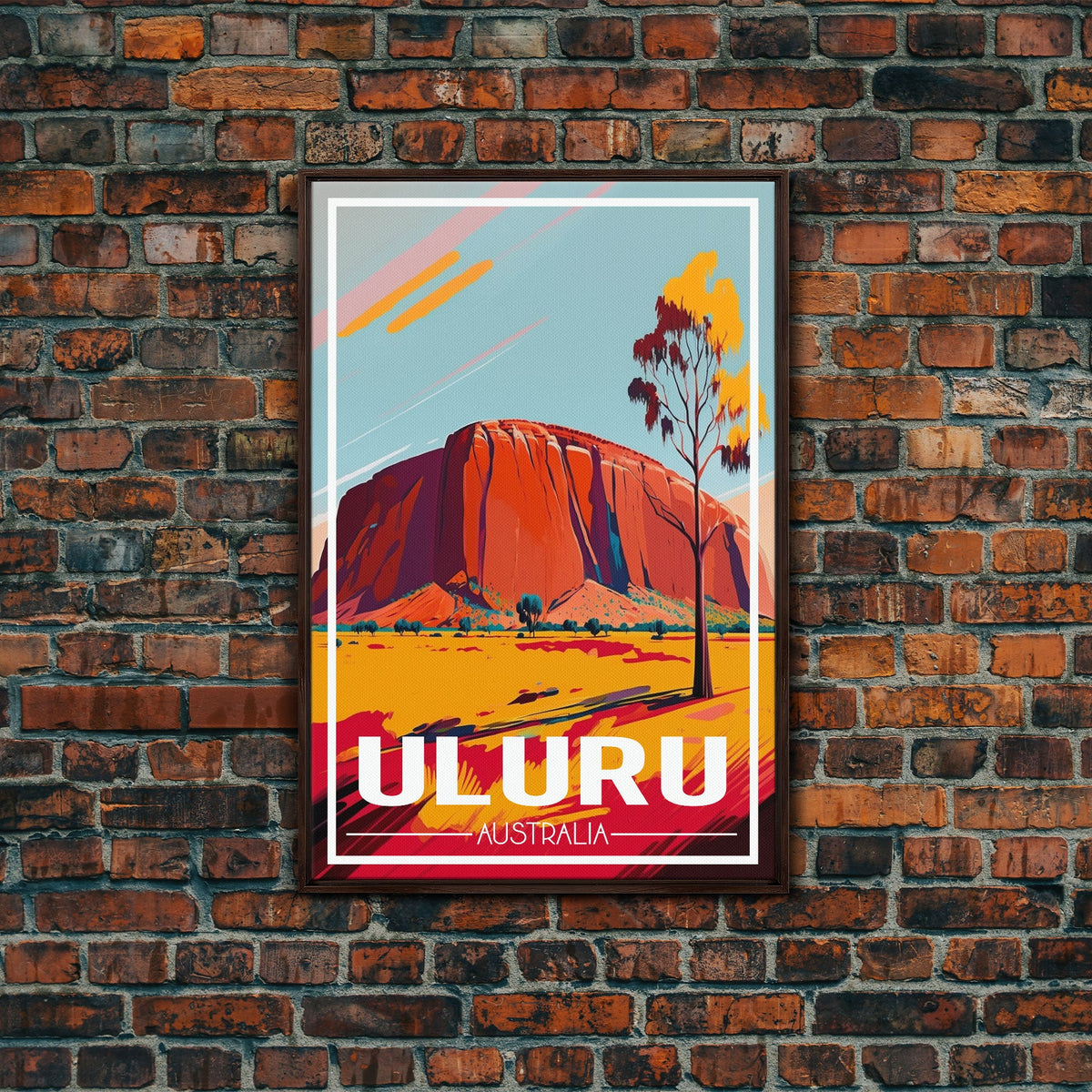 Uluru Wall Art, Red Centre, Australia Poster, Australia Wall Print, Tr