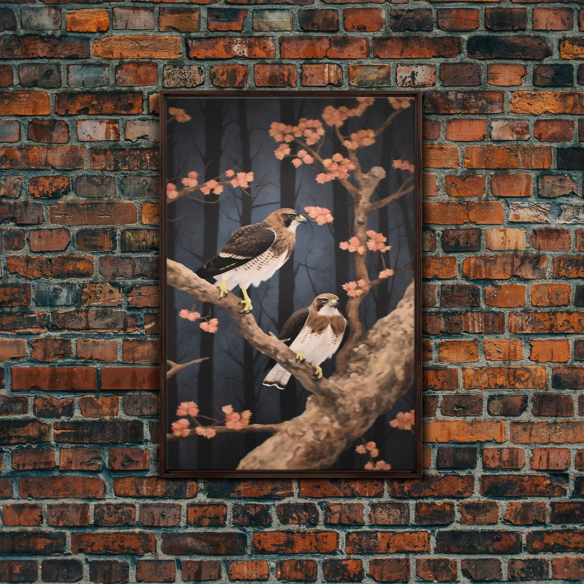 Hawk Wall Decor, Birds Wall Art, Animal Wall Decor, Nature Art, Pair O