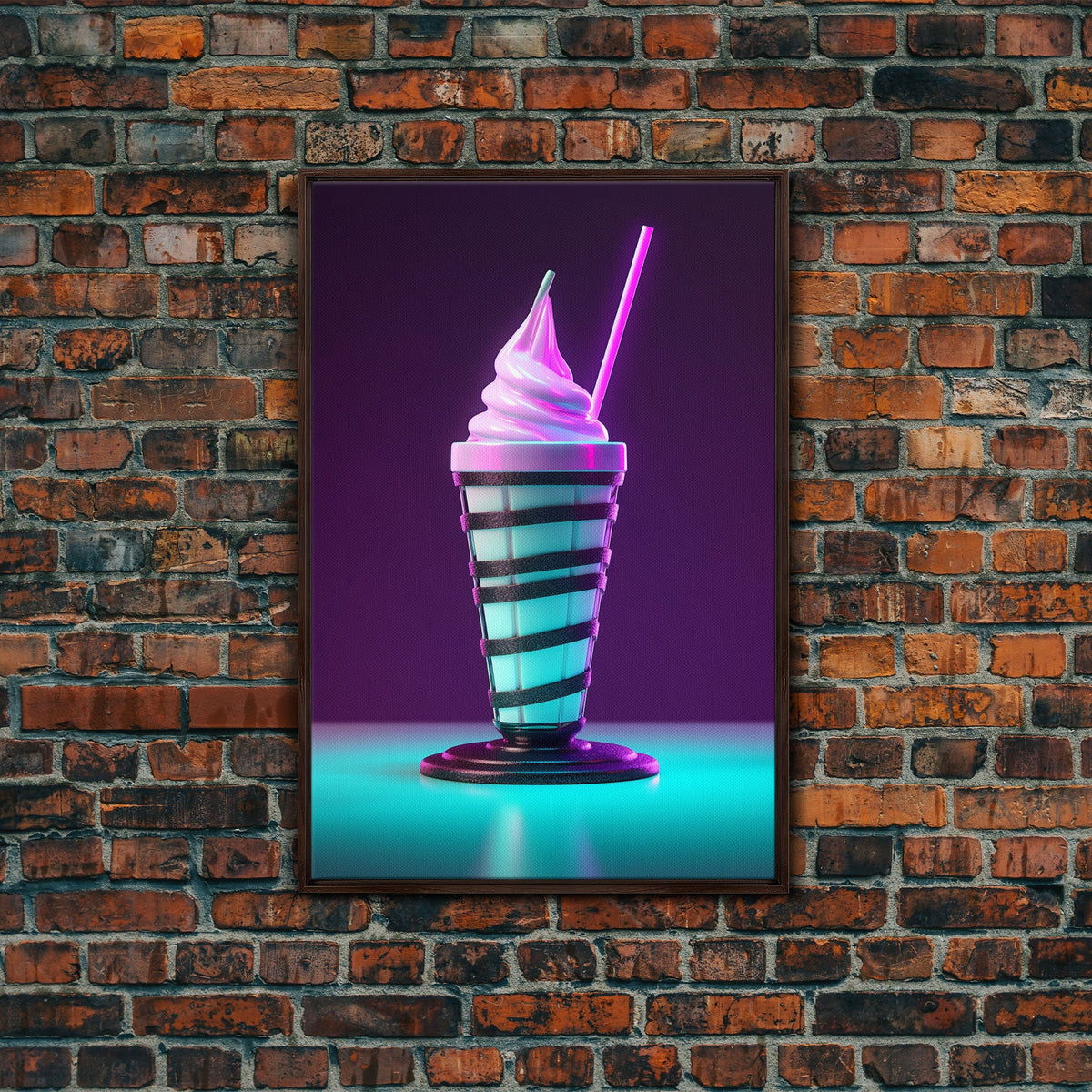 Milk Shake Wall Art, Kitchen Wall Decor, Vibrant Wall Art, Kitchen Art