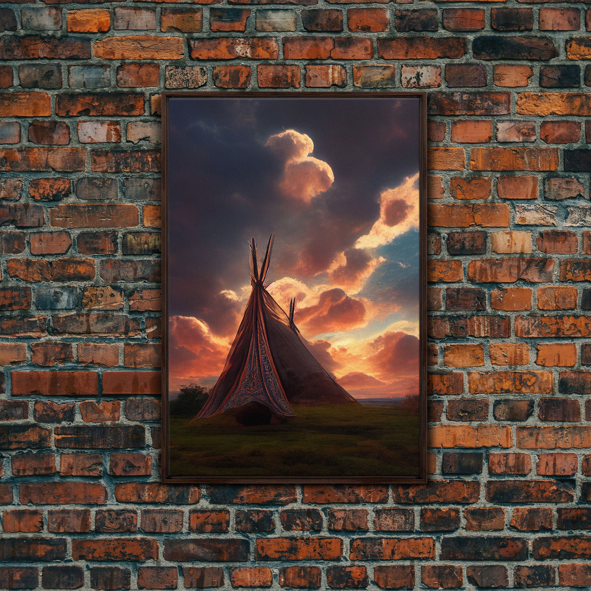 Native American Tipi Wall Art, Poster Print, Fine Art Paper Print, Ear