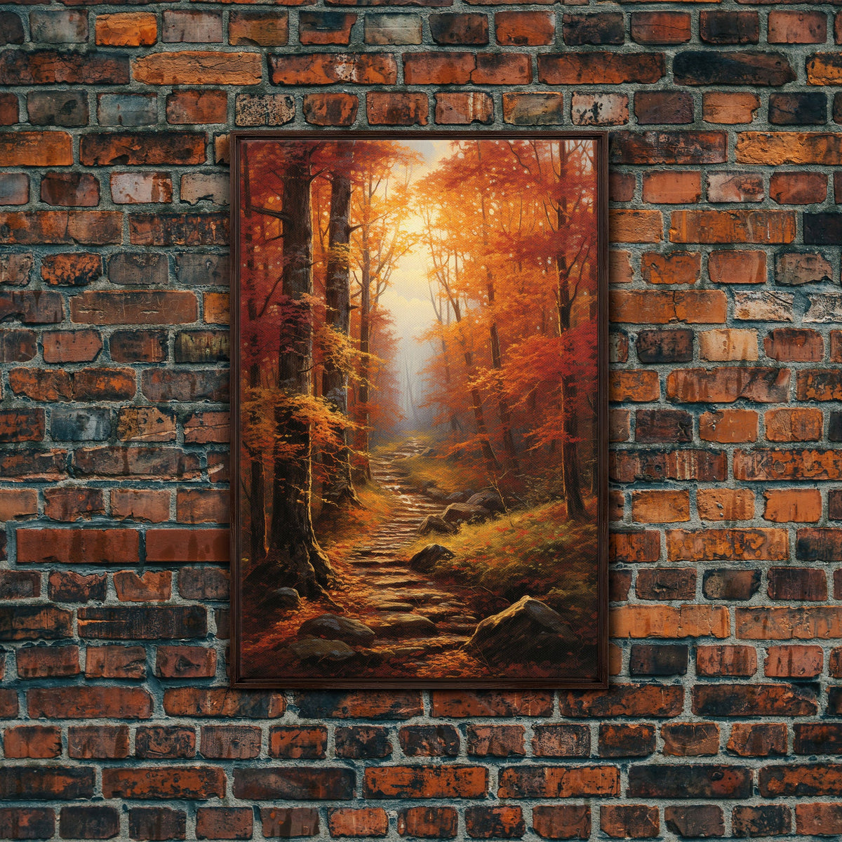 Fall Wall Art, Trees Wall Decor, Forest Wall Art, Canvas Print, Wall A