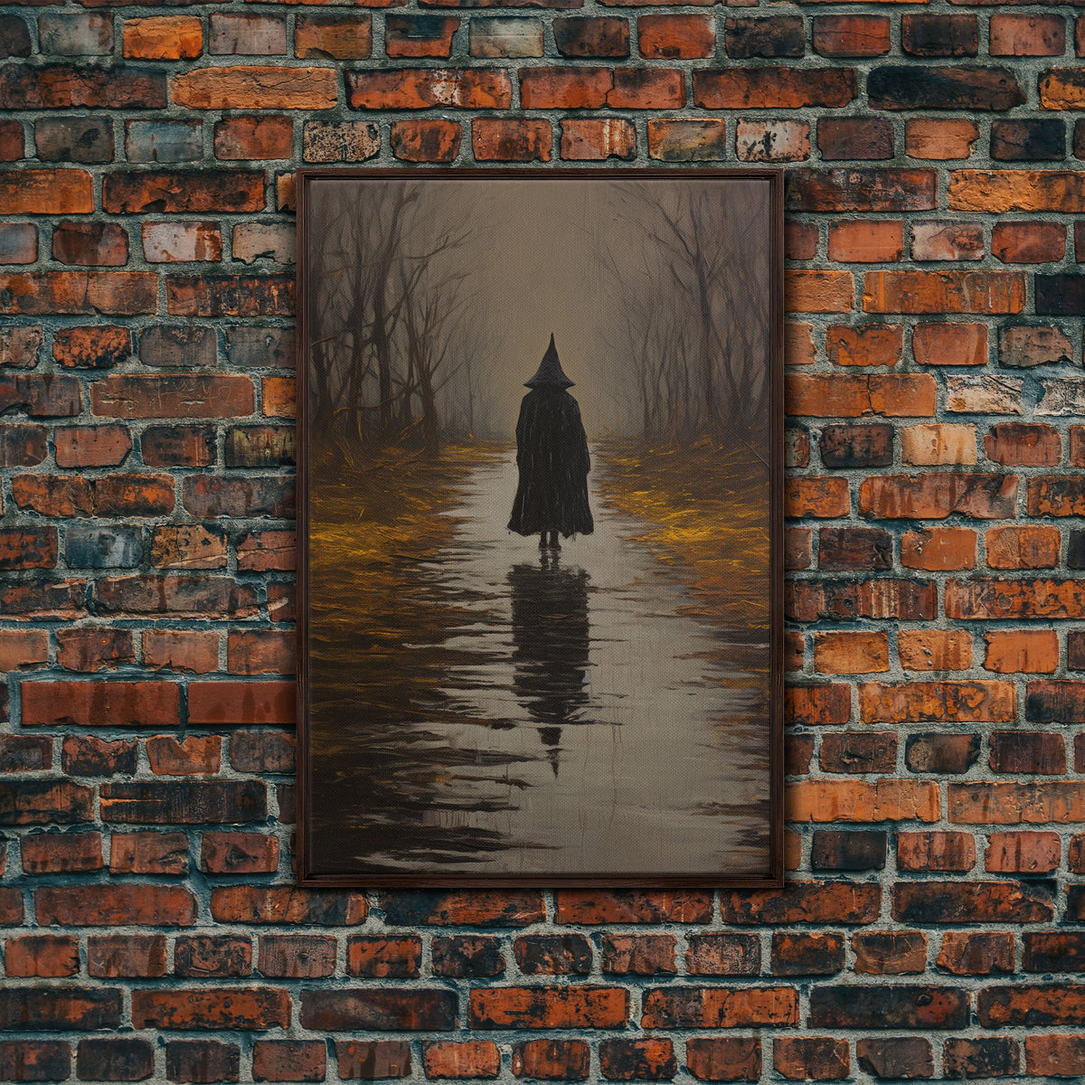 Cool Witches Don't Look At Explosions, Framed Canvas Print, Retro Hall