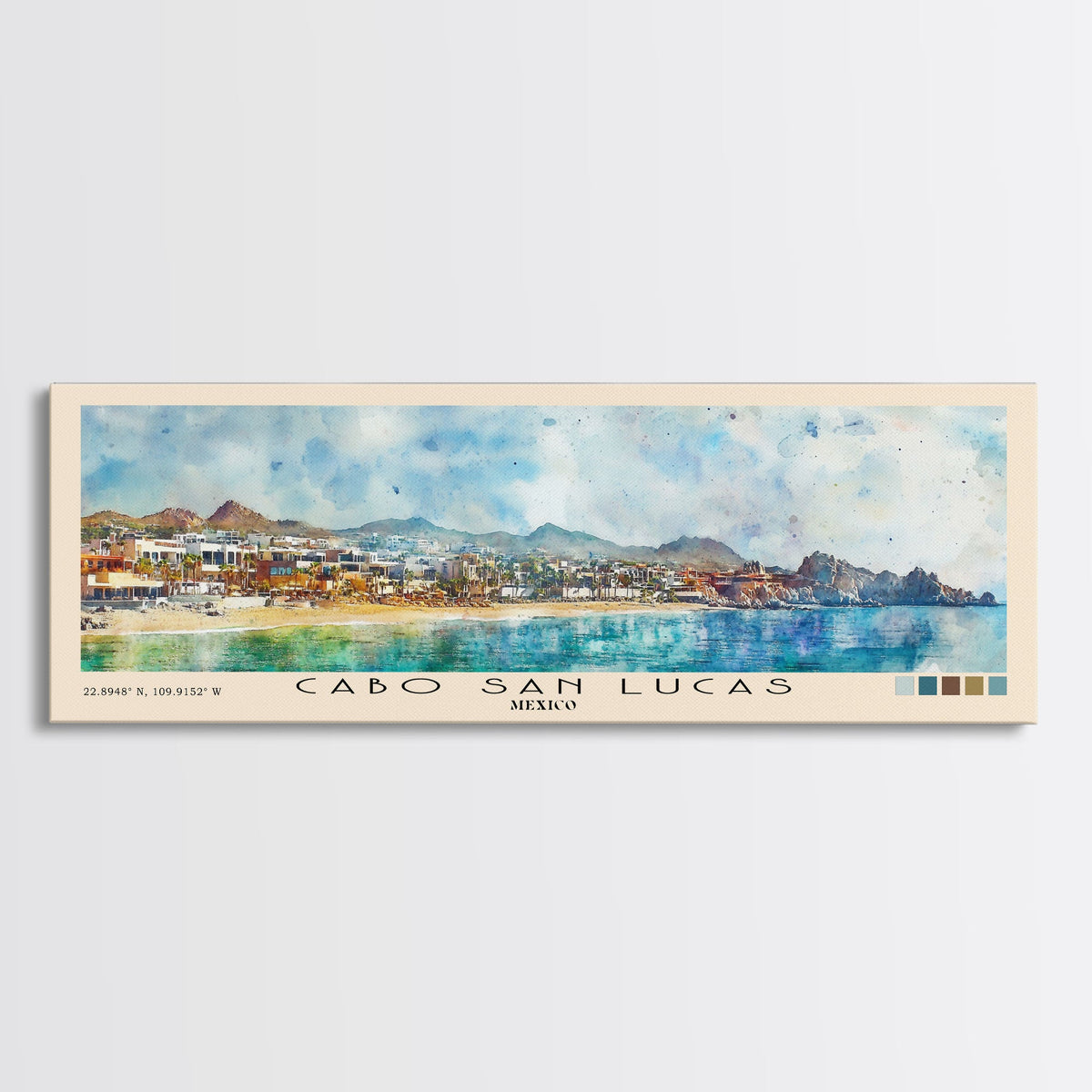 Cabo San Lucas, Mexico Watercolor Print, Vacation Gift, Mexico Wall Ar
