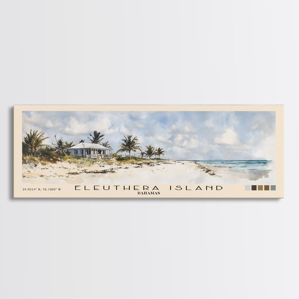 Eleuthera Island, Bahamas Watercolor Print, Vacation Gift, Bahamas Wal