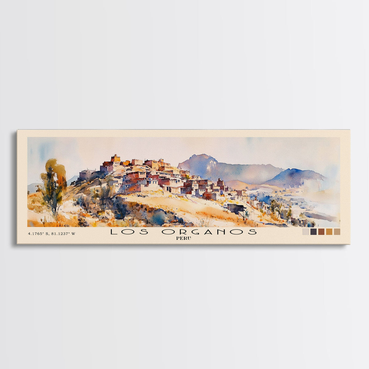 Los Organos, Peru Watercolor Print, Vacation Gift, Peru Wall Art, Beac