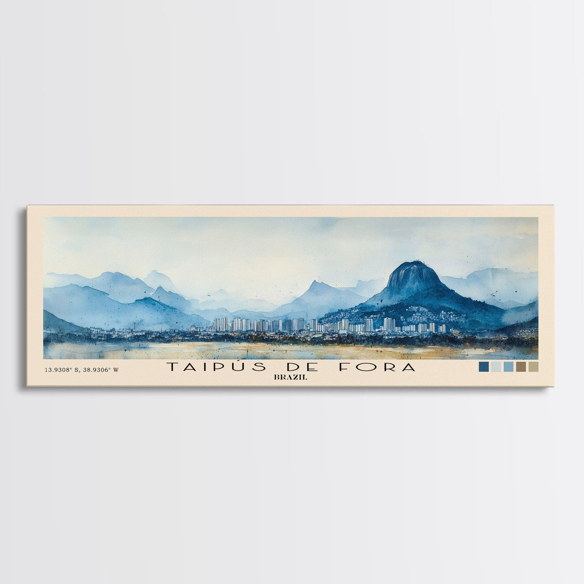 Taipús de fora, Brazil Watercolor Beach Print, Vacation Gift, Brazil W