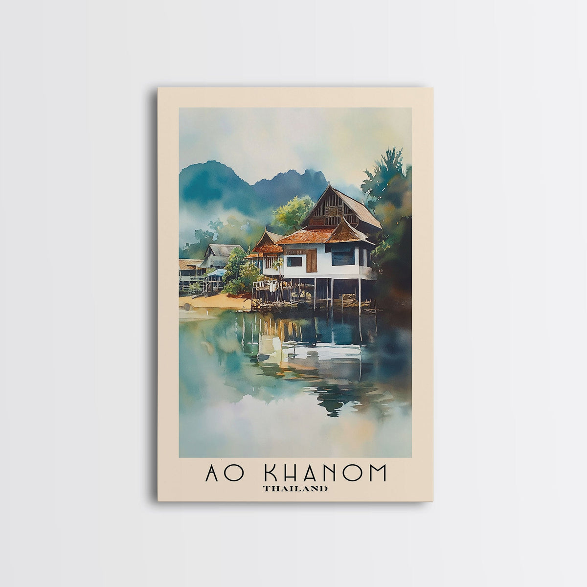 Ao Khanom, Thailand Watercolor Print, Vacation Gift, Thailand Wall Art
