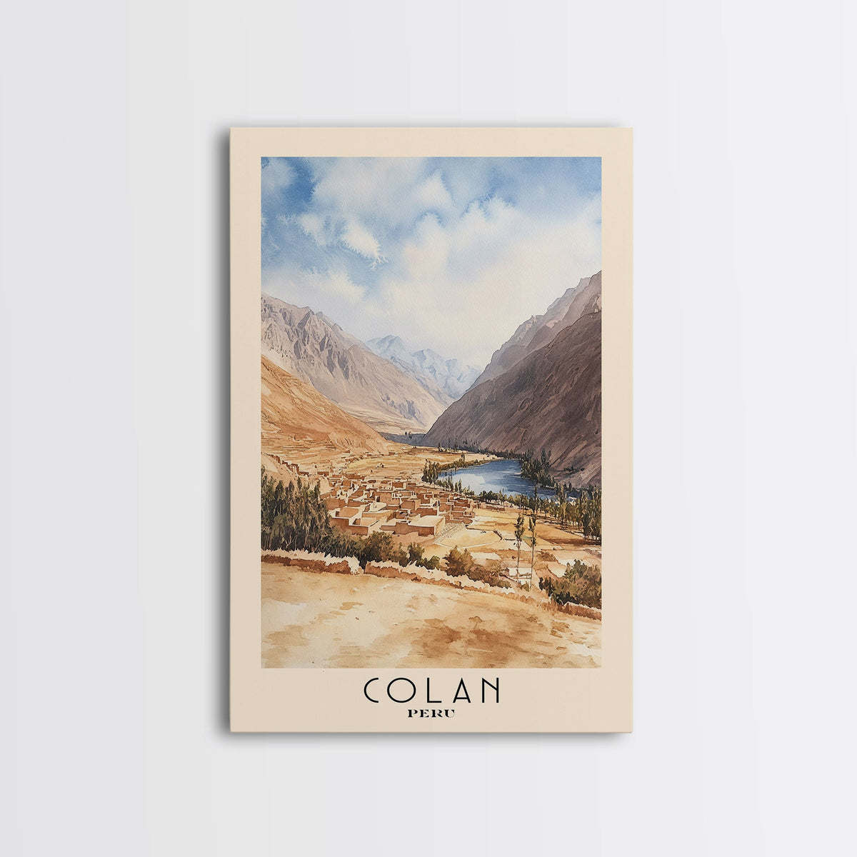 Colan, Peru Watercolor Print, Vacation Gift, Peru Wall Art, Beach Pain