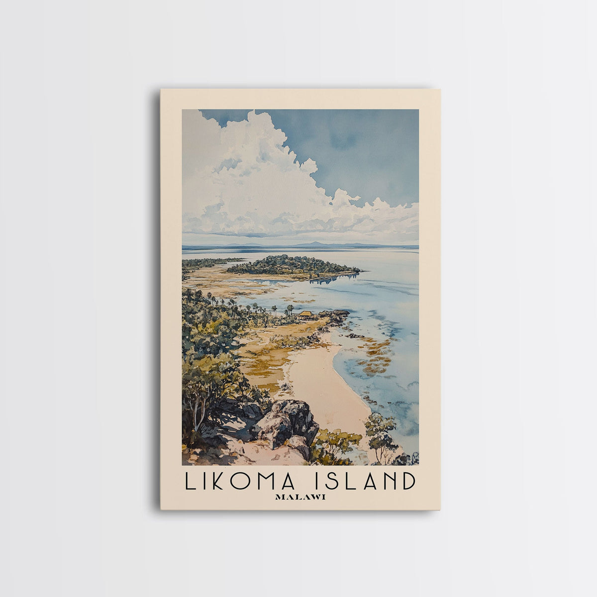 Likoma Island, Malawi Watercolor Print, Vacation Gift, Malawi Wall Art