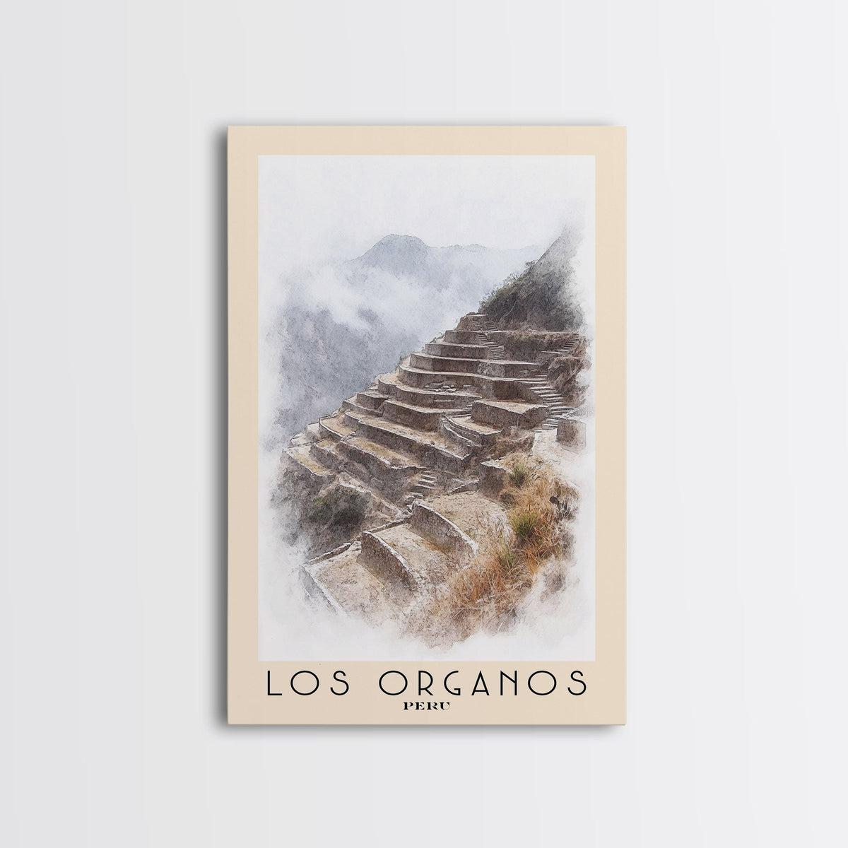 Los Organos, Peru Watercolor Print, Vacation Gift, Peru Wall Art, Beac