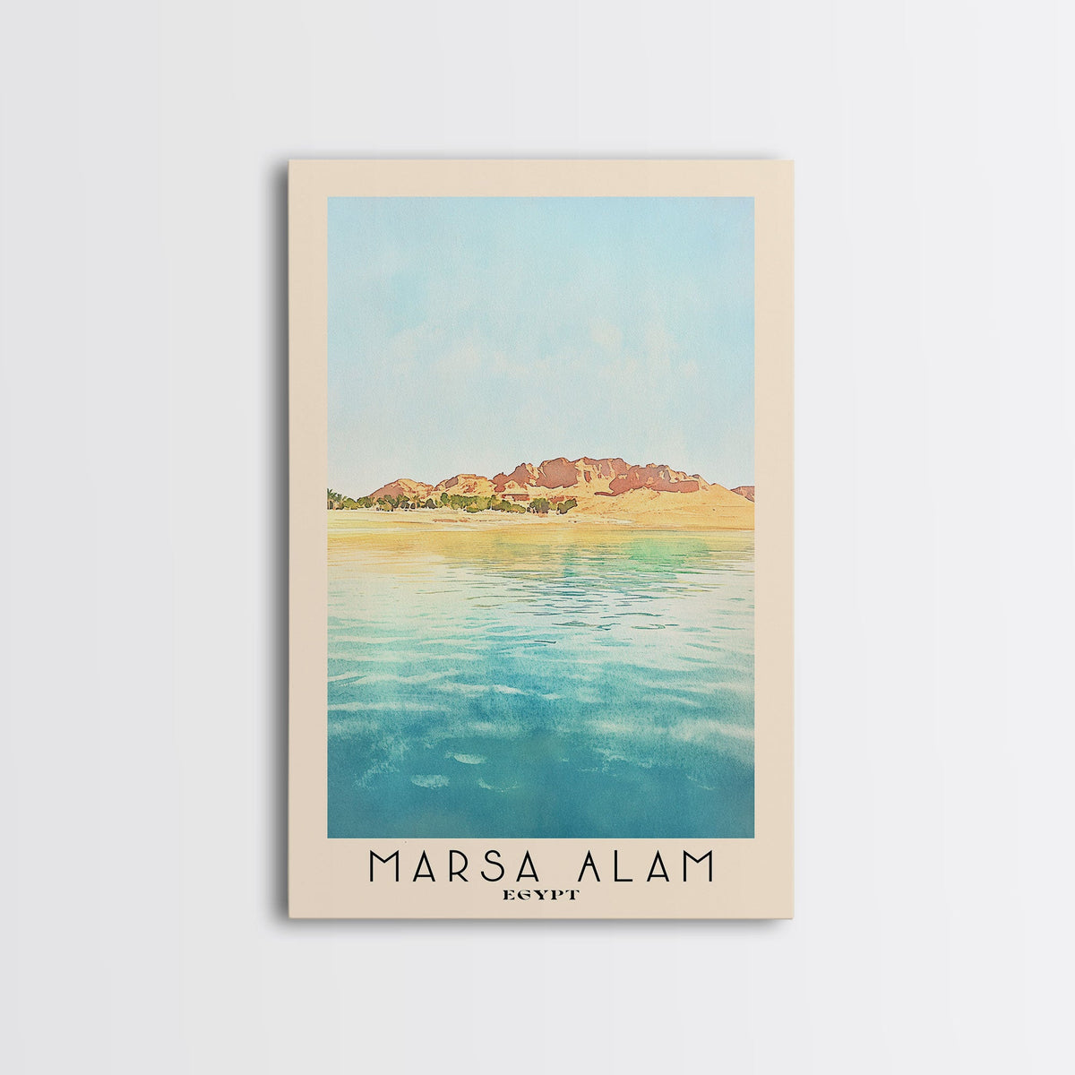 Marsa Alam, Egypt Watercolor Print, Vacation Gift, Egypt Wall Art, Bea