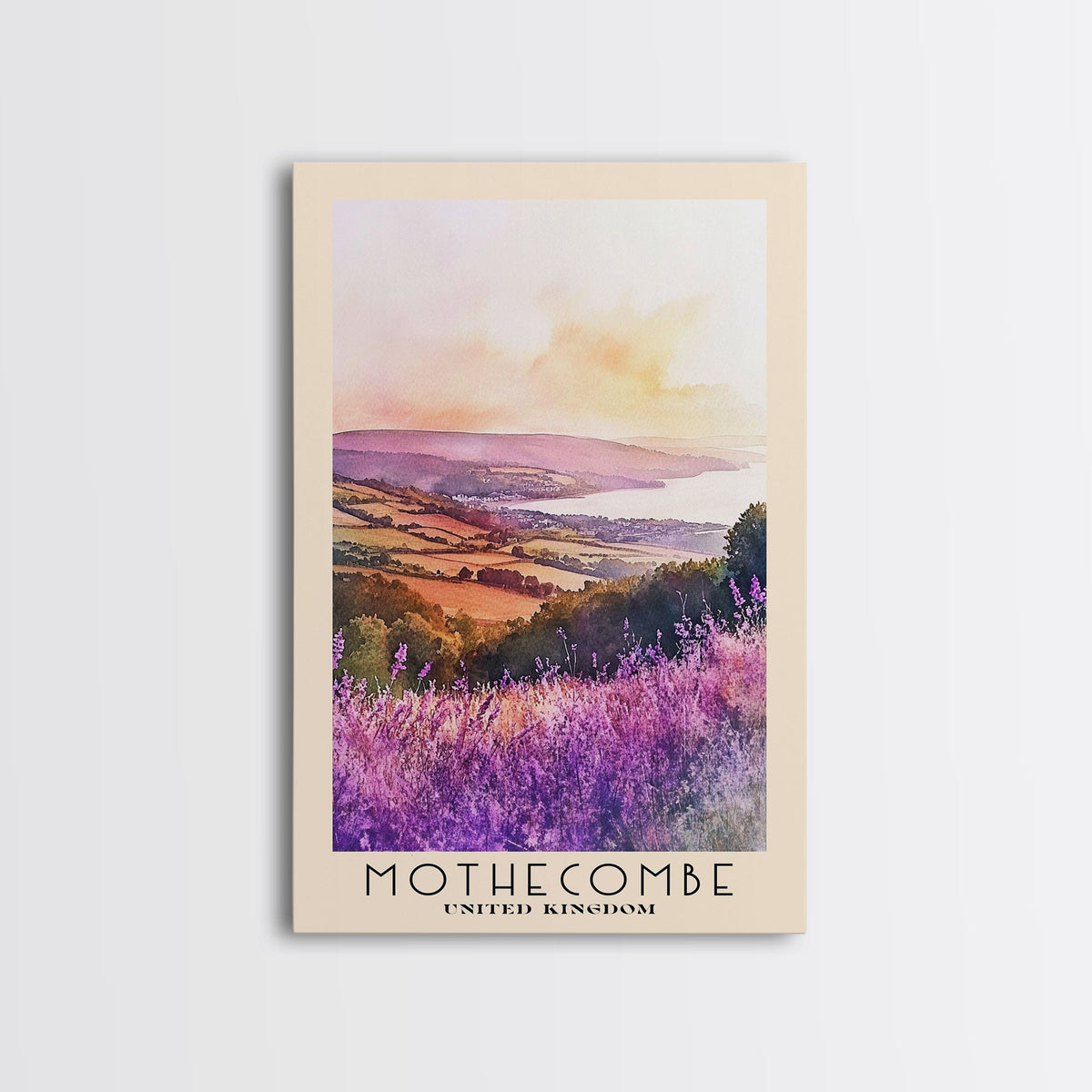 Mothecombe, United Kingdom Watercolor Print, Vacation Gift, United Kin