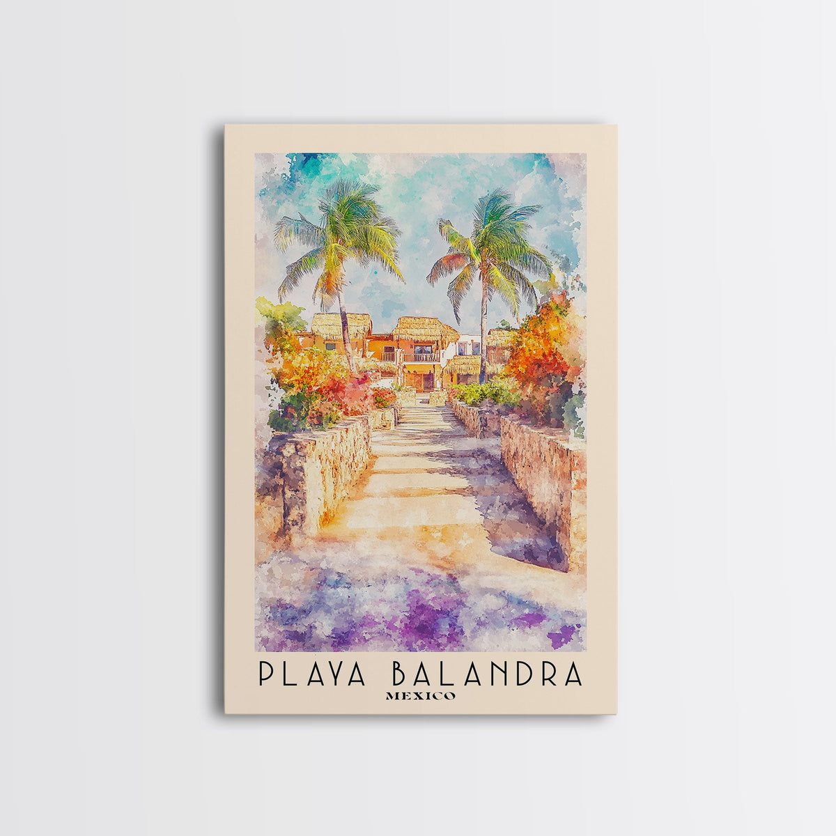 Playa Balandra, Mexico Watercolor Print, Vacation Gift, Mexico Wall Ar