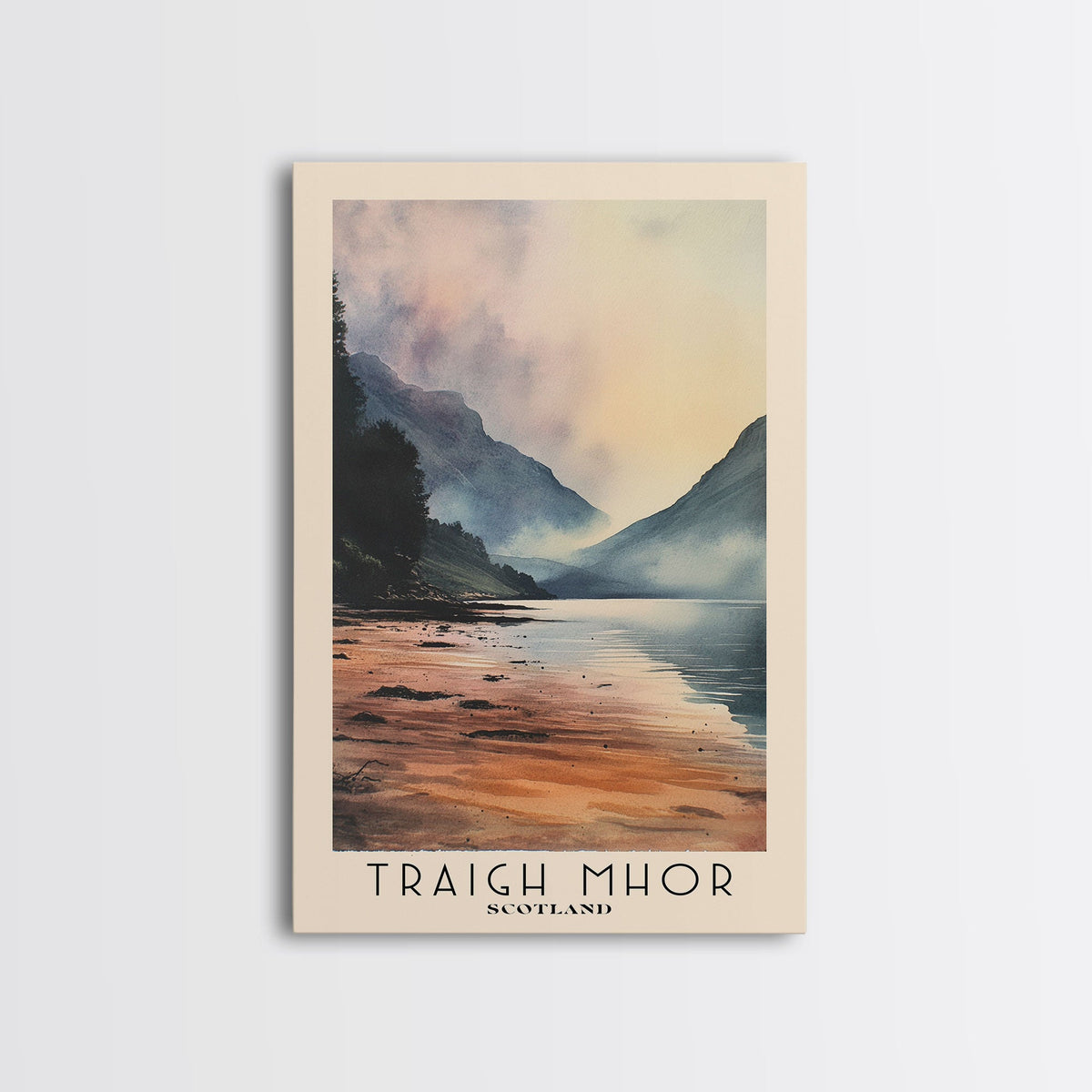 Traigh Mhor, Scotland Watercolor Beach Print, Vacation Gift, Scotland