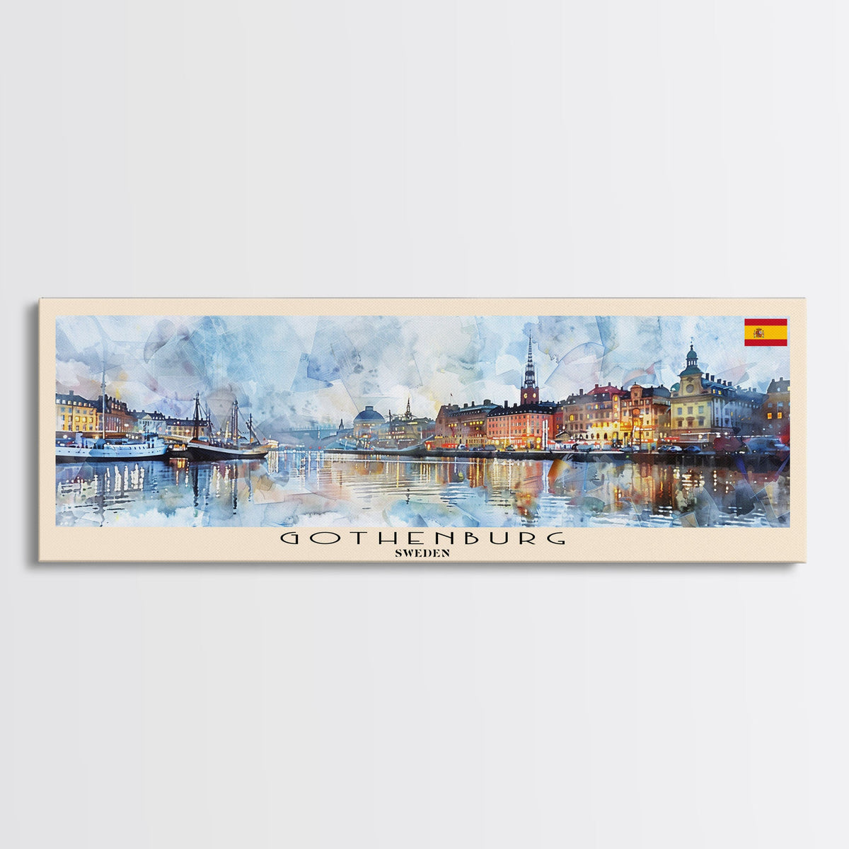 Gothenburg Sweden Travel Art, City Art, Framed Canvas Print or Metal W