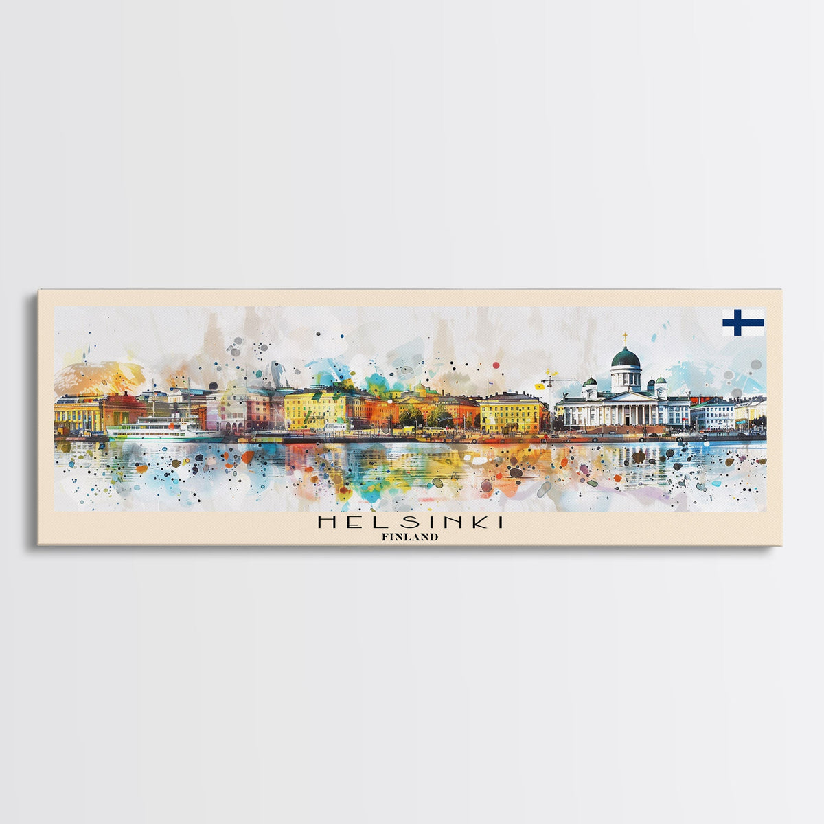 Helsinki Finland Travel Art, City Art, Framed Canvas Print or Metal Wa