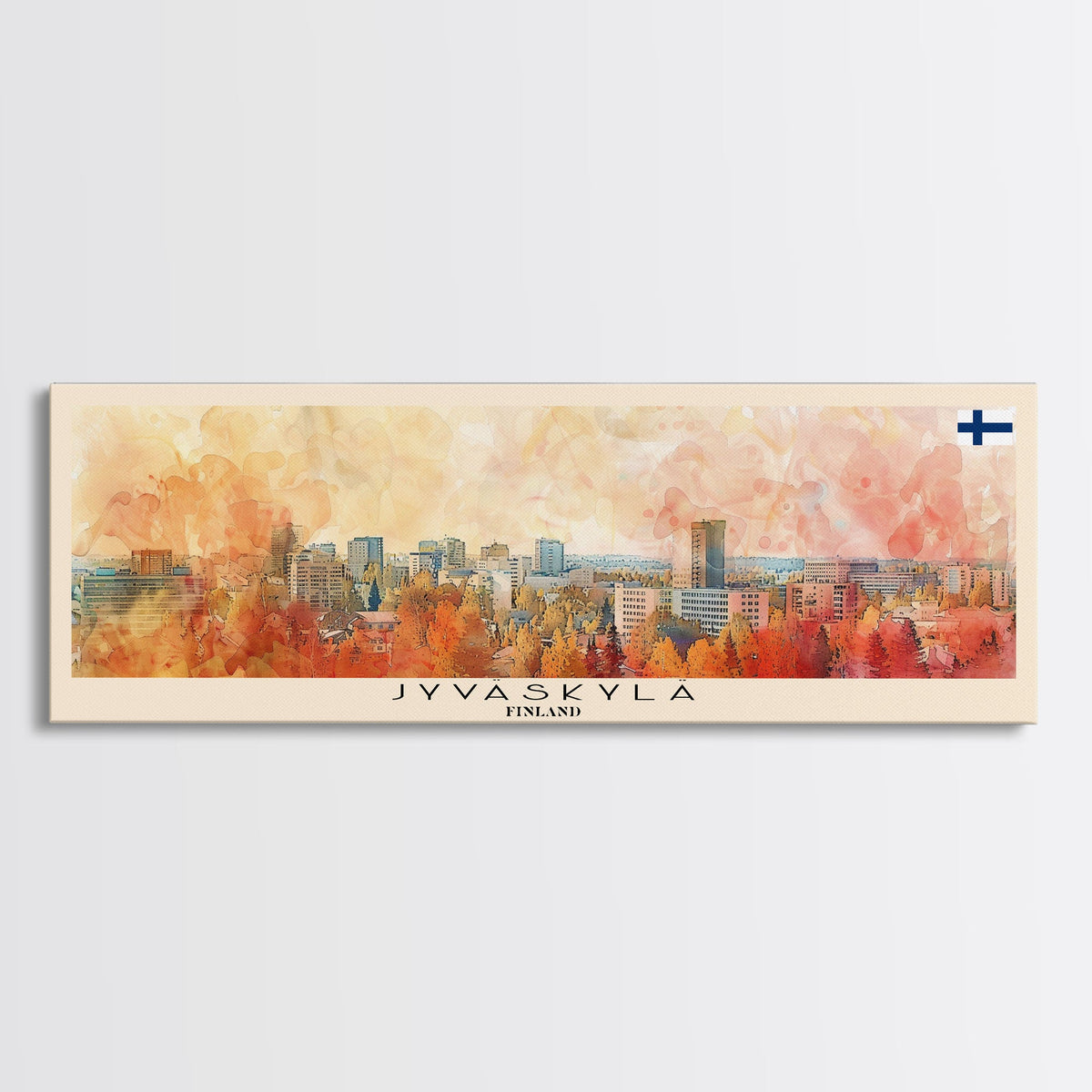 Jyvaskyla Finland Travel Art, City Art, Framed Canvas Print or Metal W