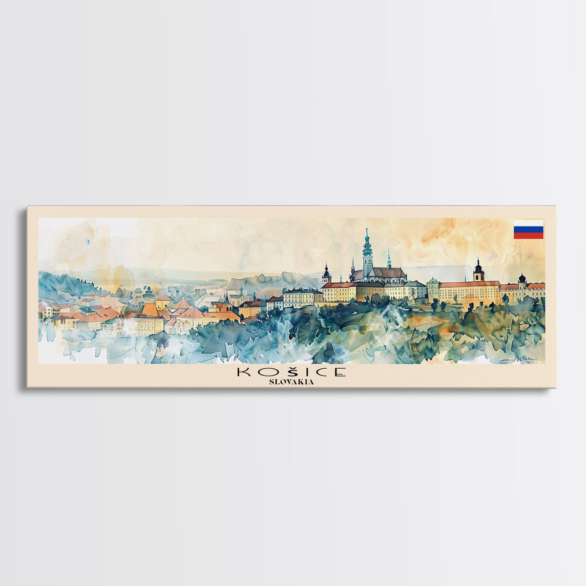 Kosice Slovakia Travel Art, City Art, Framed Canvas Print or Metal Wal