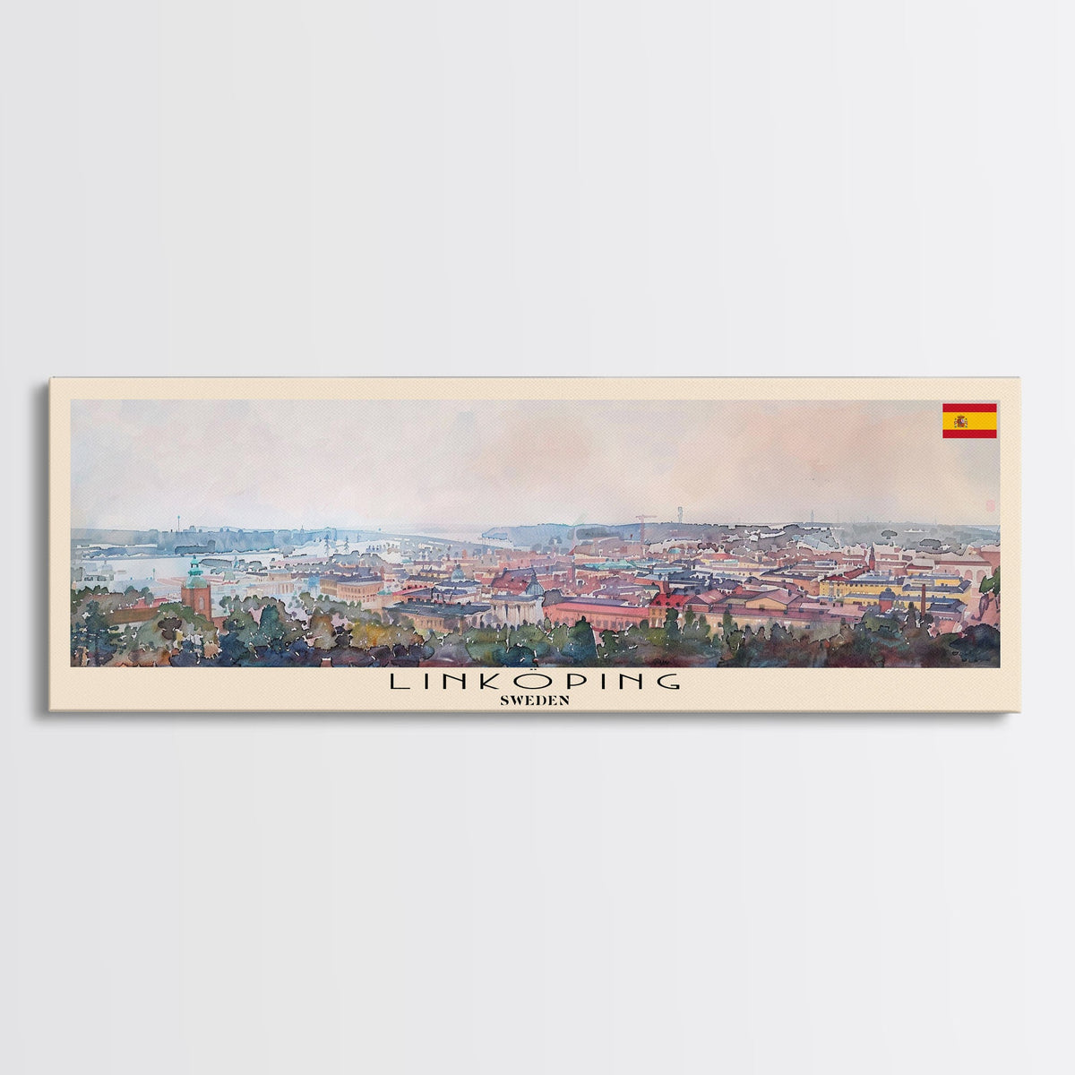 Linkoping Sweden Travel Art, City Art, Framed Canvas Print or Metal Wa