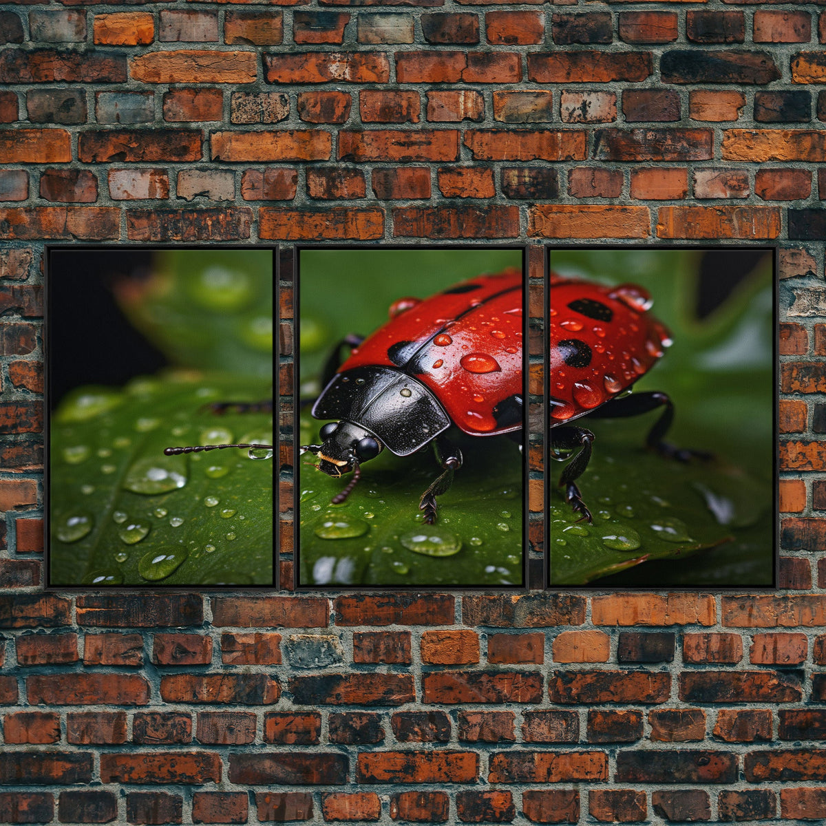 Lady Bug Wall Art, Insect Art Print, Nature Art, Canvas Print, Wall Ar