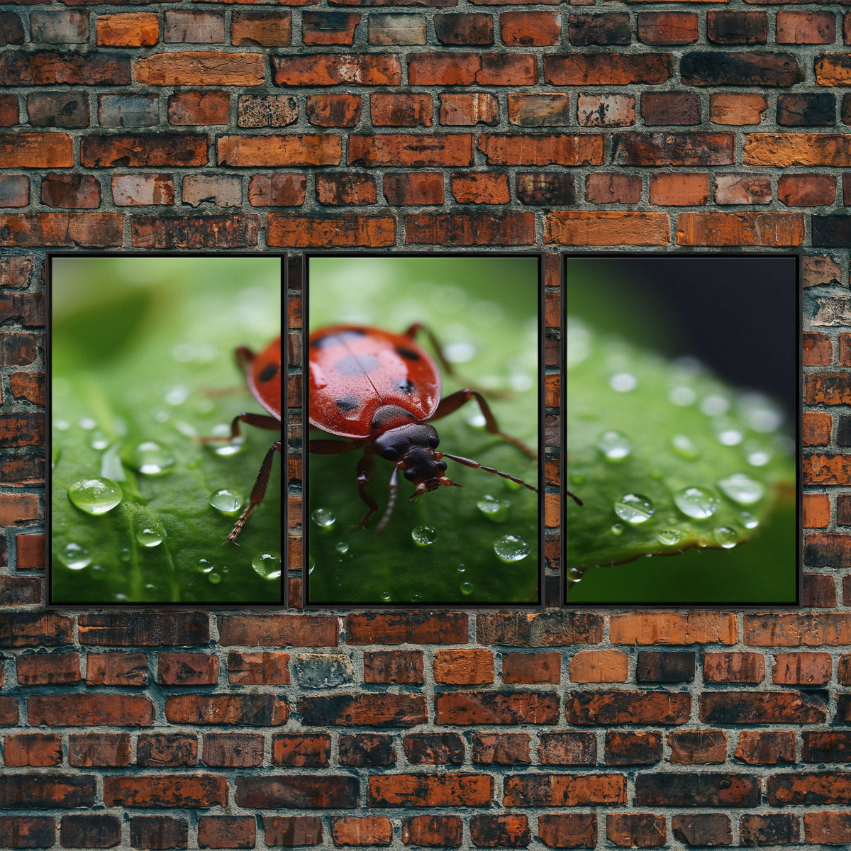 Insect Art Print, Nature Art, Lady Bug Wall Art, Canvas Print, Wall Ar