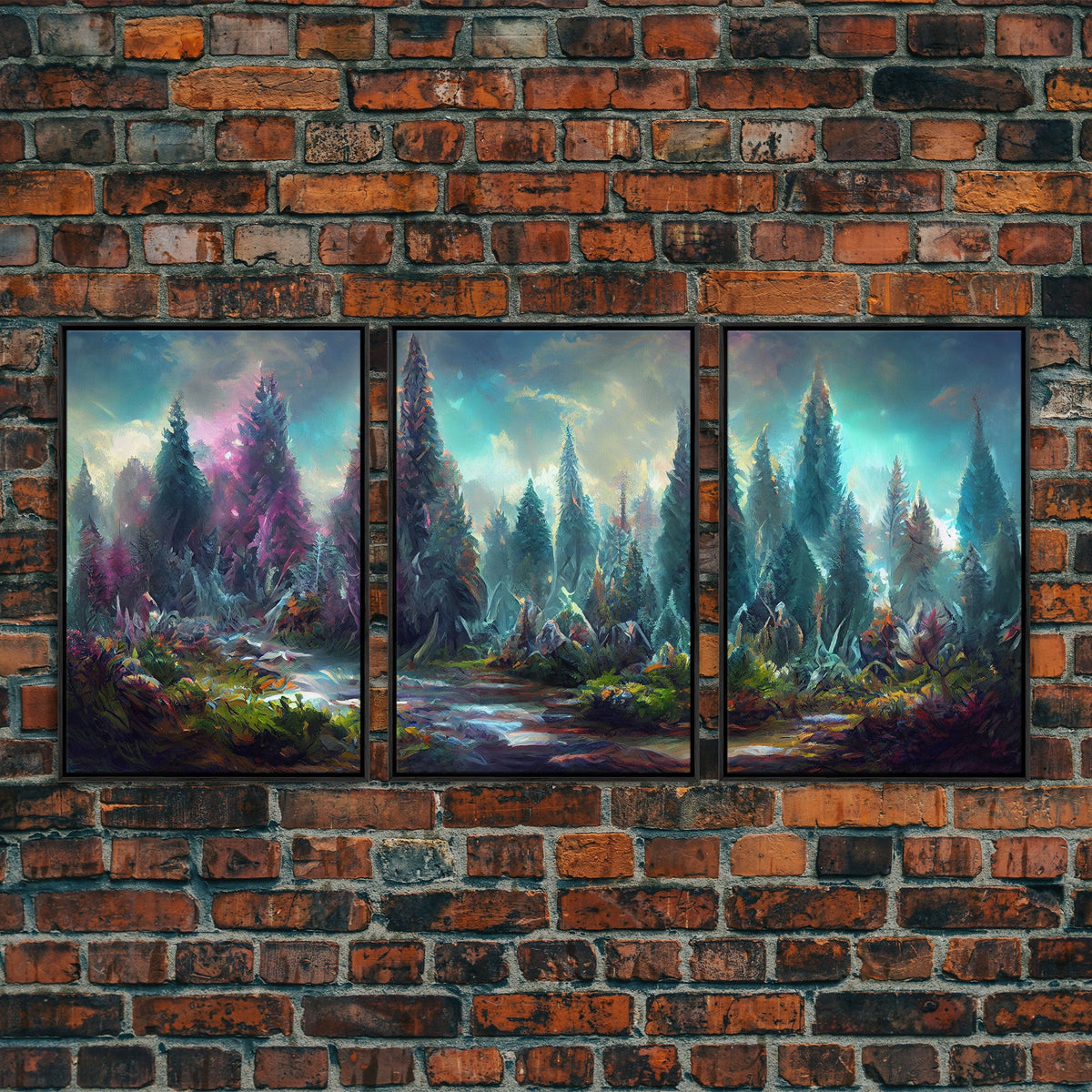 High Fantasy Forest Wall Art, Panoramic Art, Fantasy RPG Concept Art,