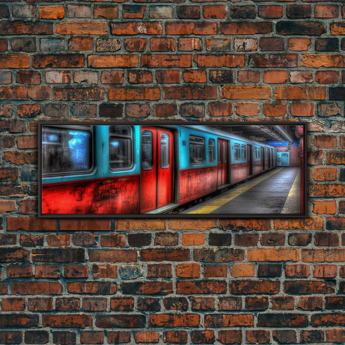 Subway Station Wall Art Print, Subway Train, Urban Wall Art, Wall Deco